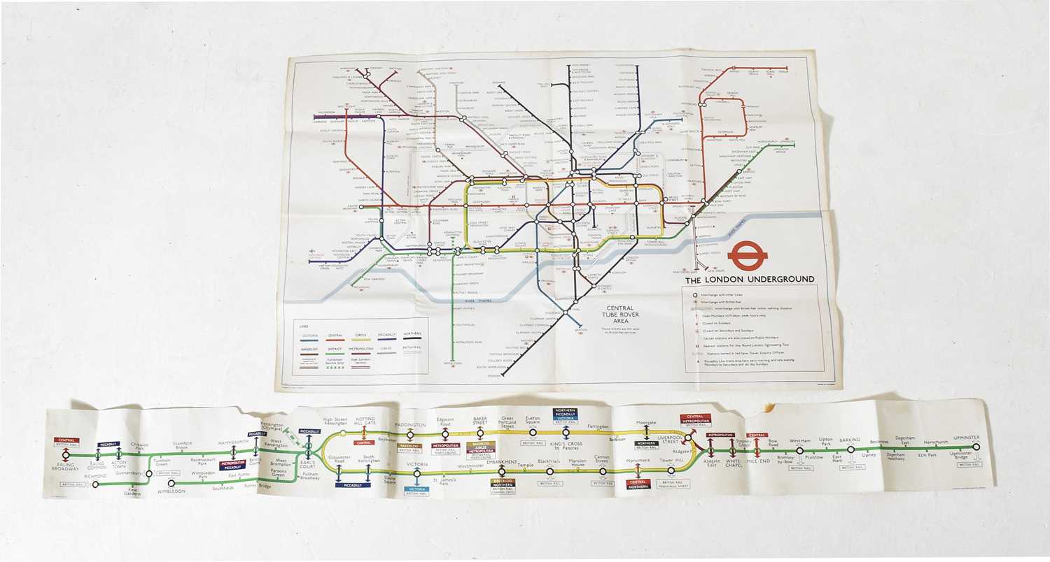 Lot 17 - MAPS. TWO VINTAGE 1980S LONDON UNDERGROUND
