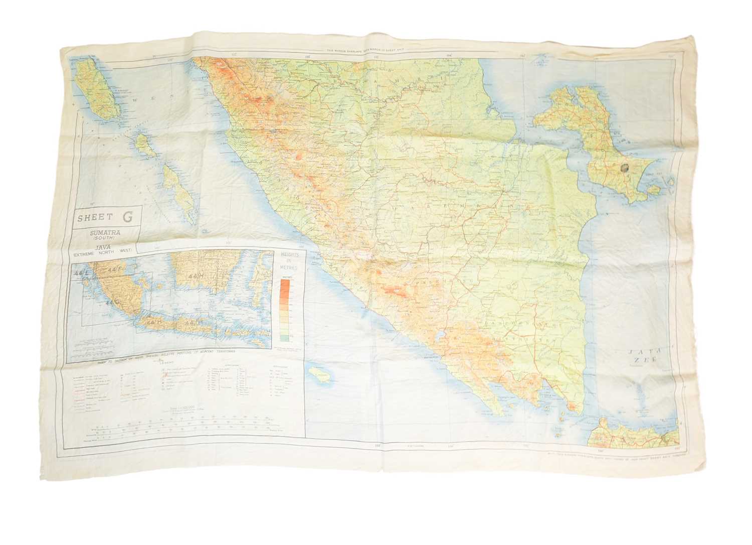 Lot 197 - WWII SECOND WORLD WAR SILK ESCAPE MAP