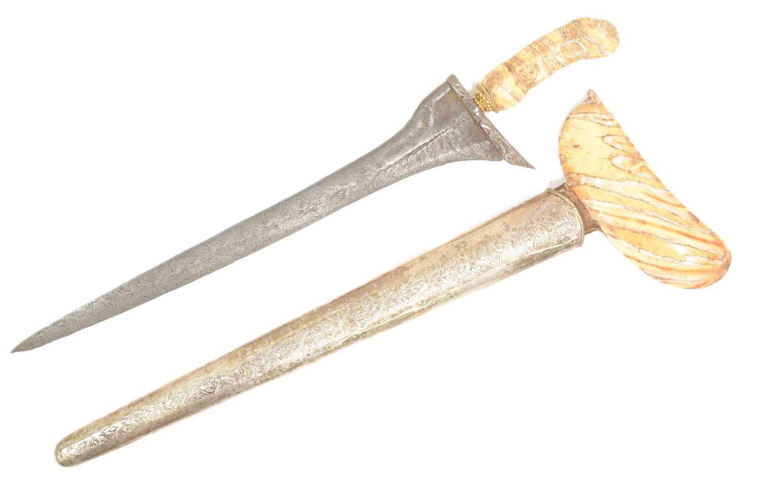 Lot 90 - 19TH CENTURY KRIS DAGGER WITH FOSSILISED