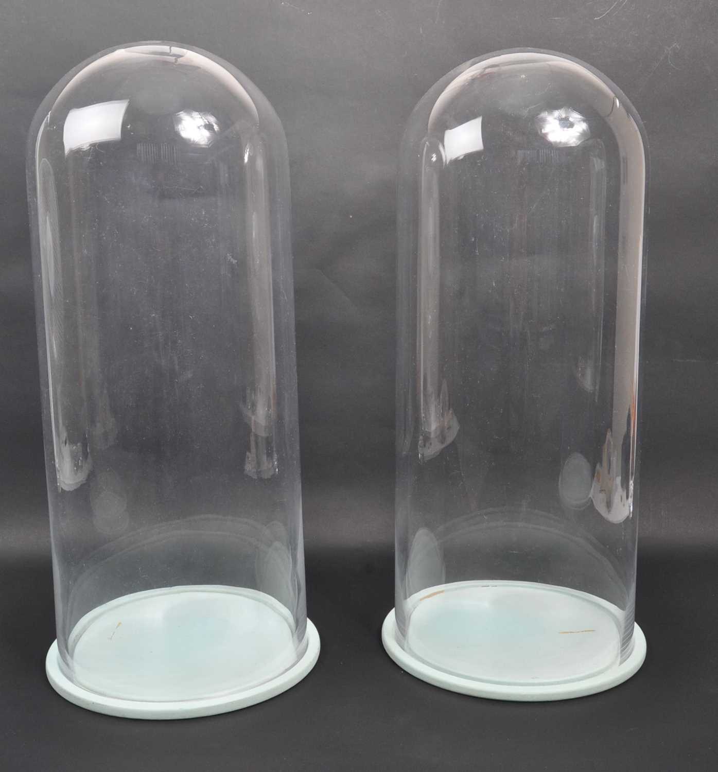 Lot 210 - TWO LARGE CONTEMPORARY GLASS DOME DISPLAY