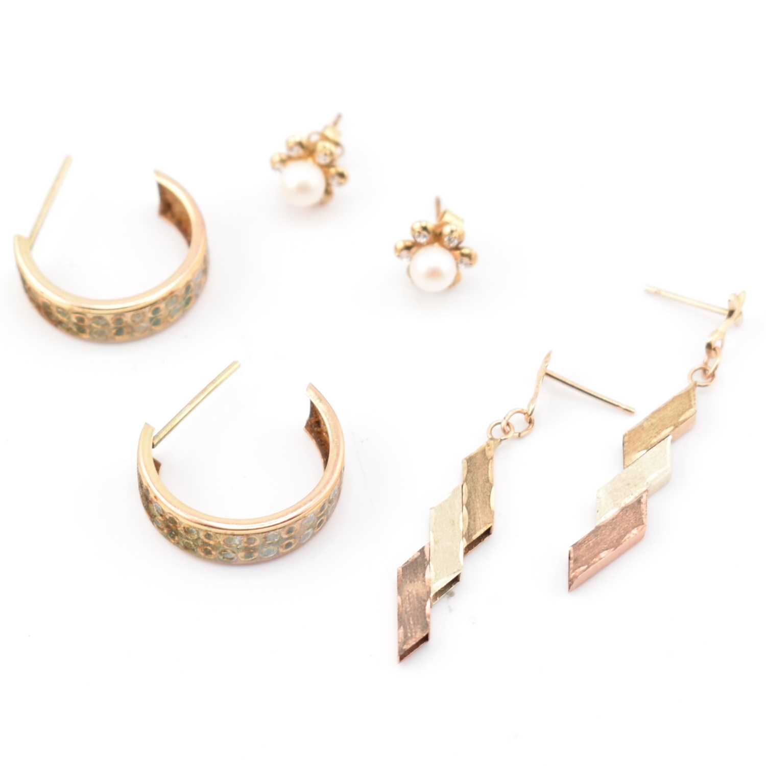 Lot 170 - COLLECTION OF 9CT GOLD EARRINGS