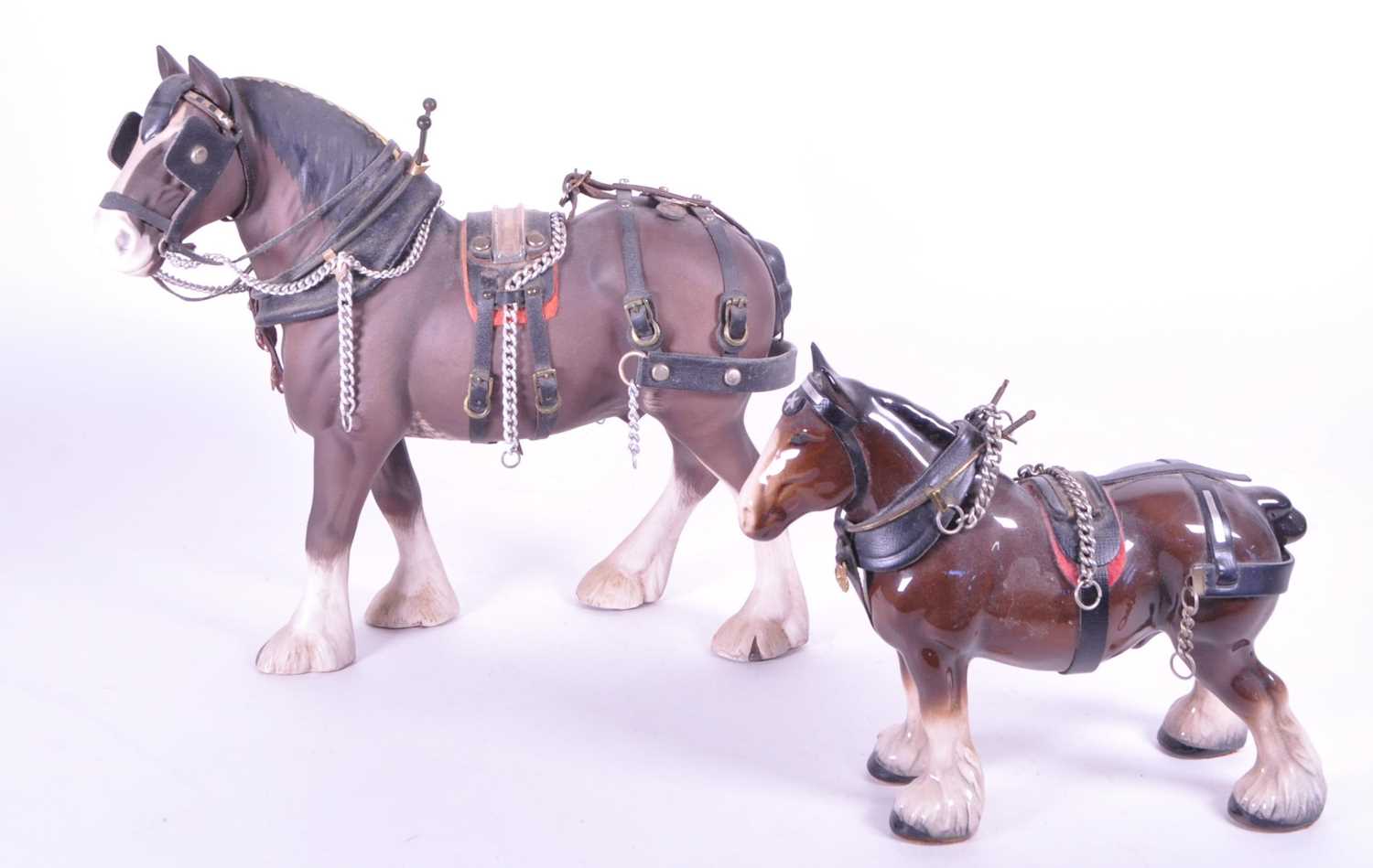 Lot 197 - BESWICK - TWO CHINA PORCELAIN HORSE