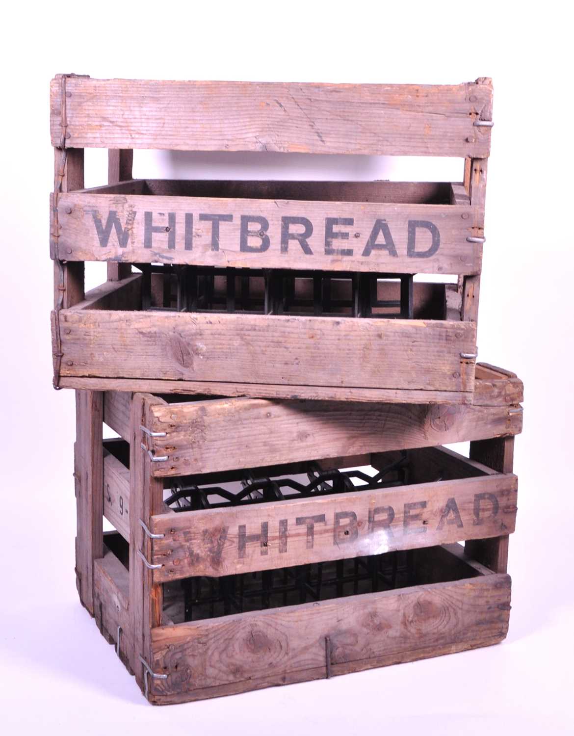 Lot 235 - TWO LATE 20TH CENTURY WHITBREAD WOODEN BEER