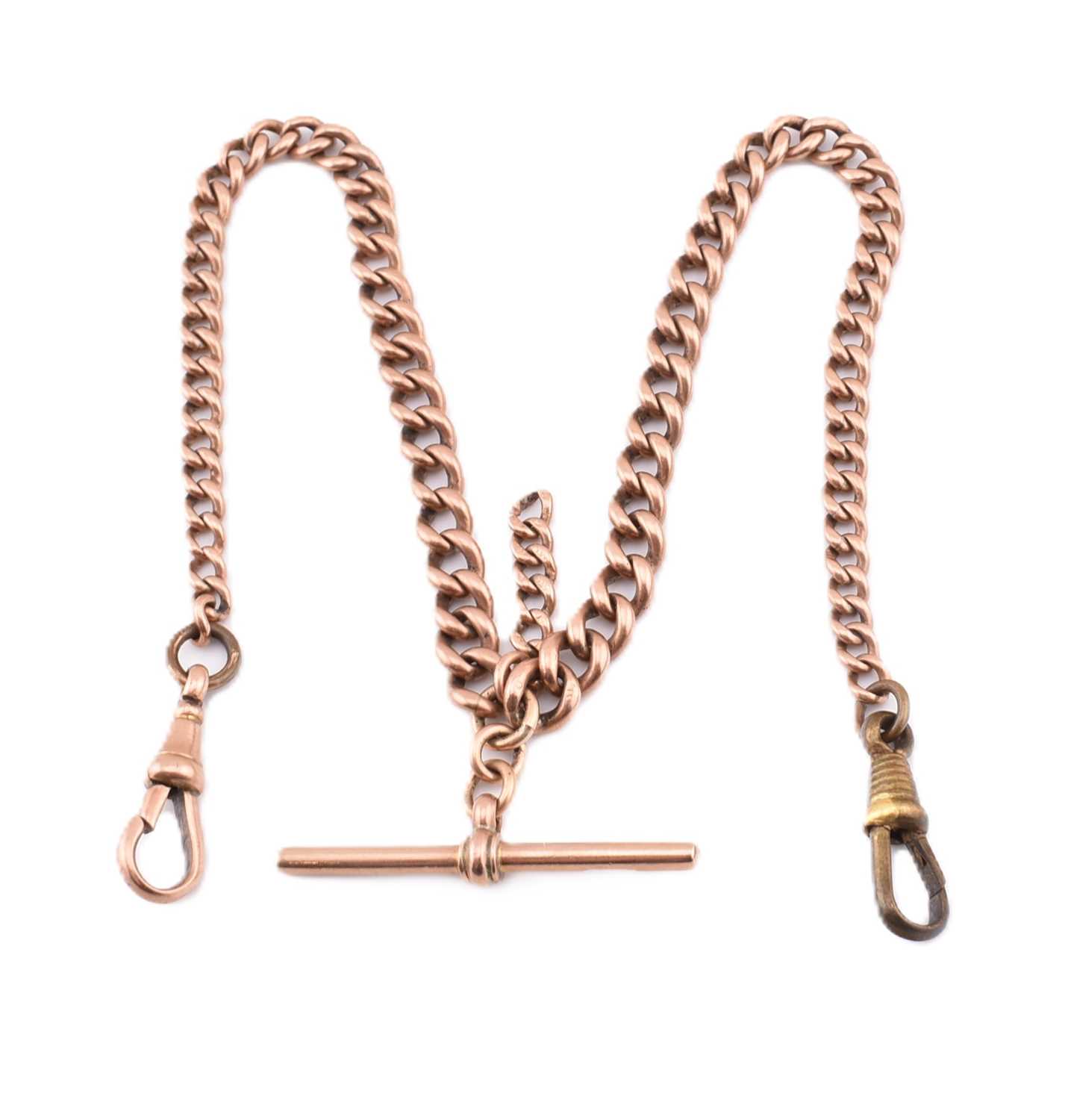 Lot 41 - 9CT ROSE GOLD WATCH CHAIN