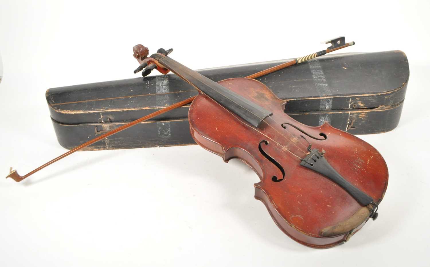 Lot 425 - 20TH CENTURY TWO PIECE STRINGED VIOLIN