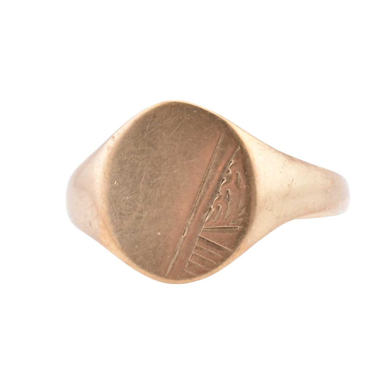 Lot 235 - HALLMARKED 9CT GOLD SIGNET RING
