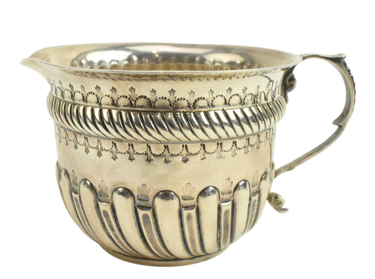 Lot 65 - EDWARD VII HALLMARKED SILVER CREAMER & A PAIR