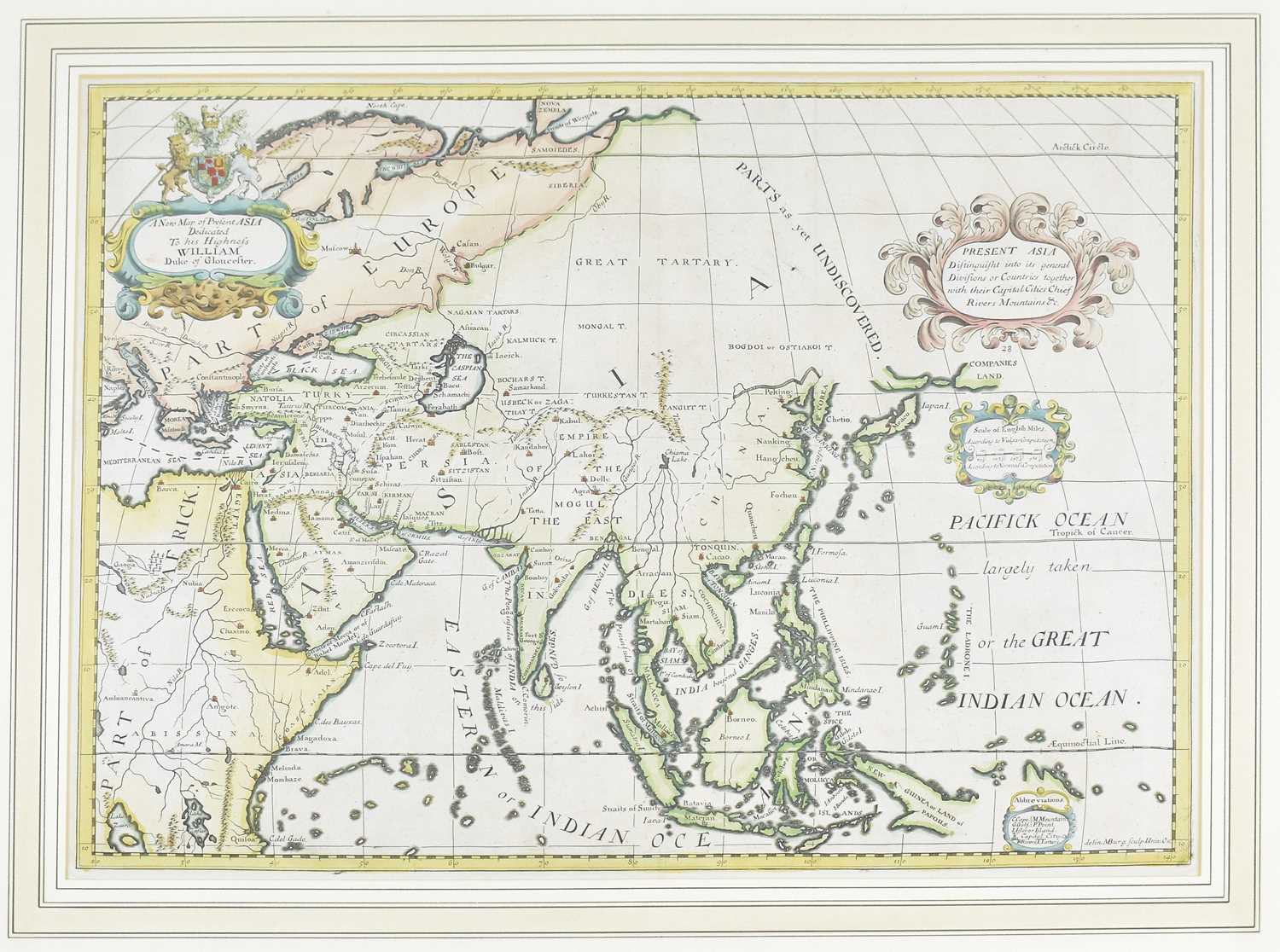 Lot 213 - ASIA & CHINA. EARLY 18TH CENTURY WELLS MAP