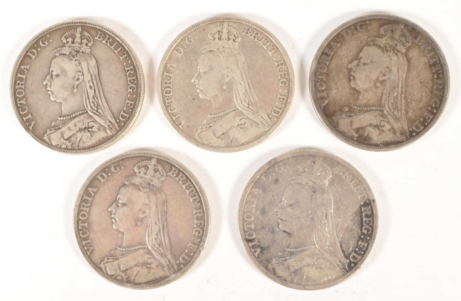 Lot 53 - FIVE LATE 19TH CENTURY QUEEN VICTORIA SILVER