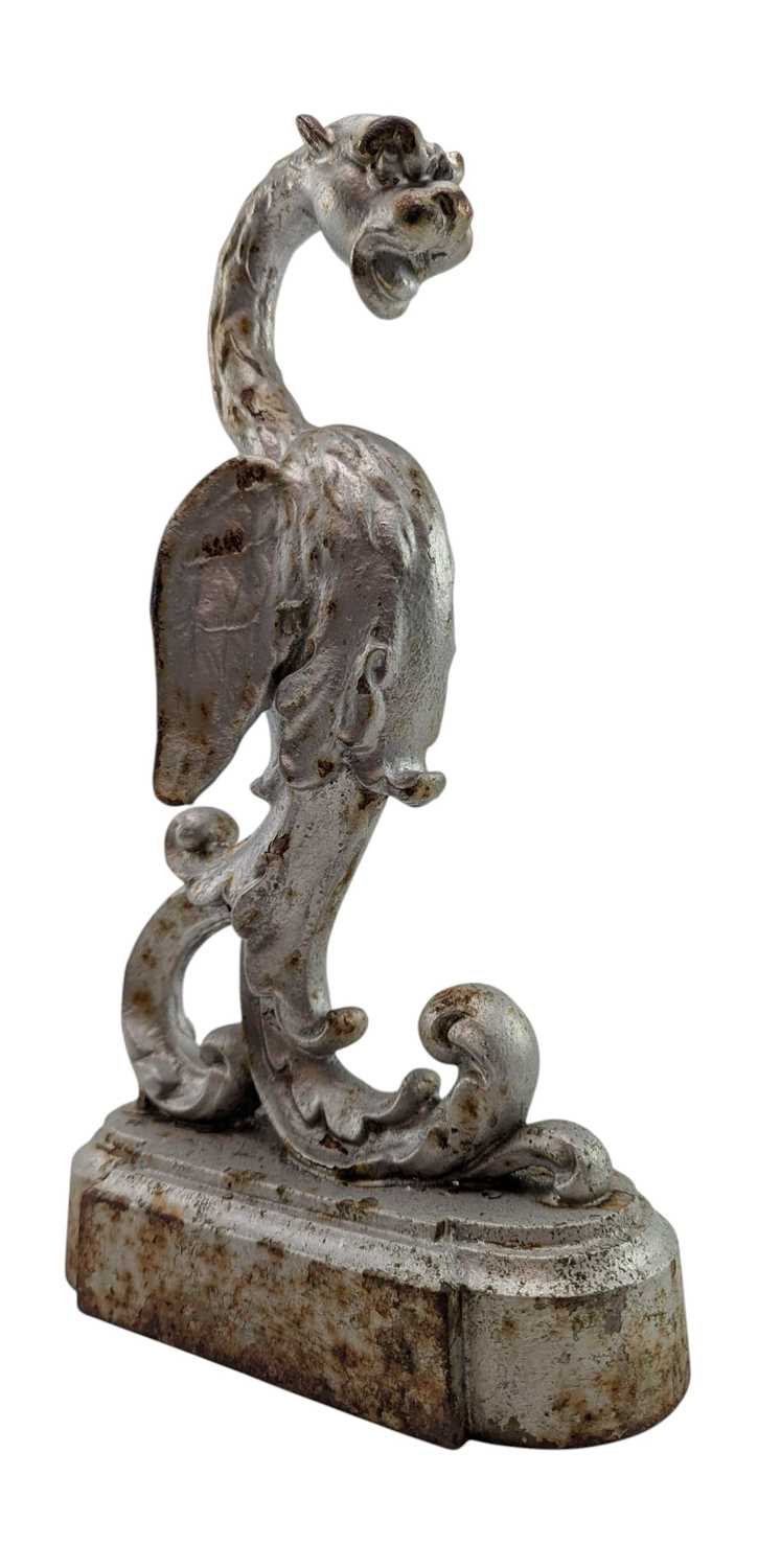 Lot 474 - VICTORIAN CAST IRON GRIFFIN / DRAGON SHAPED