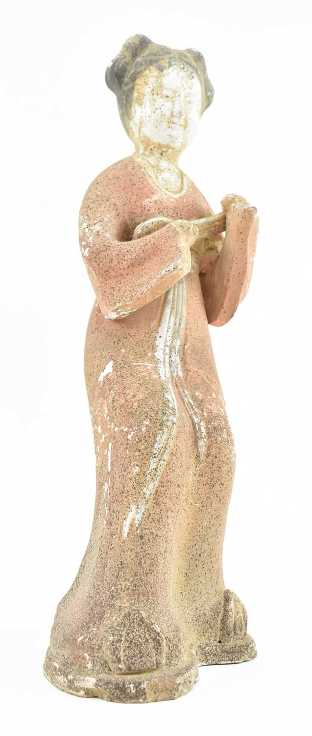 Lot 21 - TANG DYNASTY STYLE TERRACOTTA FAT LADY